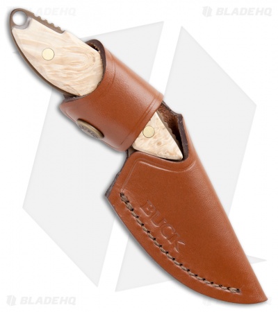 Buck Mini Alpha Hunter Fixed Blade Knife (2.5" Bronze) 0196BWSLE - Blade HQ