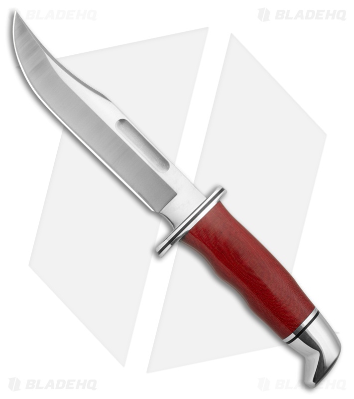 Buck 119 Special Fixed Blade Knife Polished Red Micarta