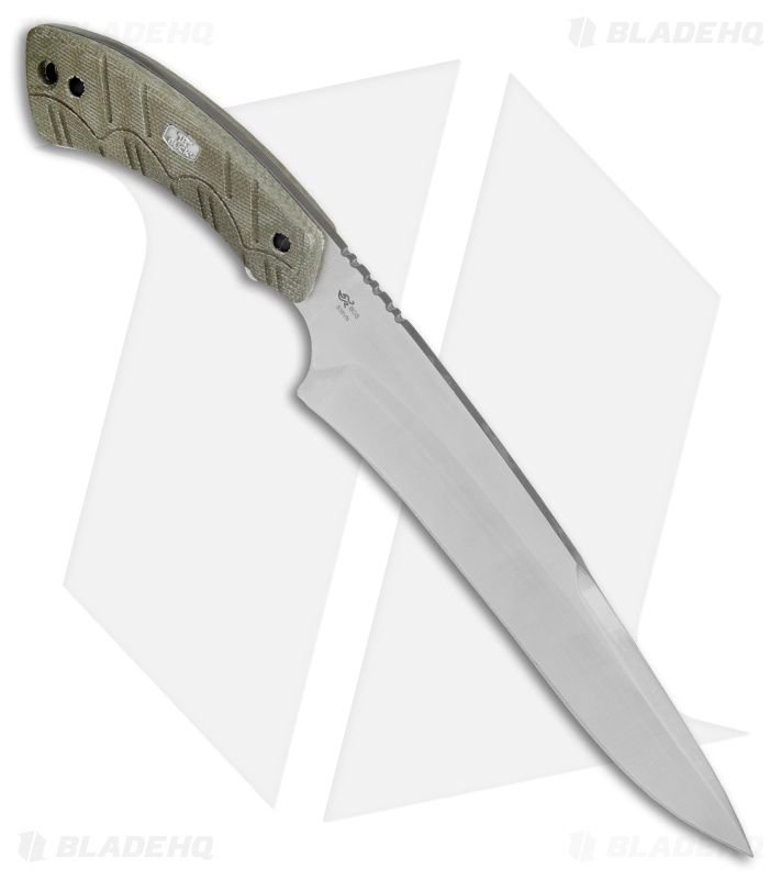 Buck 535 Open Season Moose Skinner Fixed Blade OD Green Micarta (8 ...