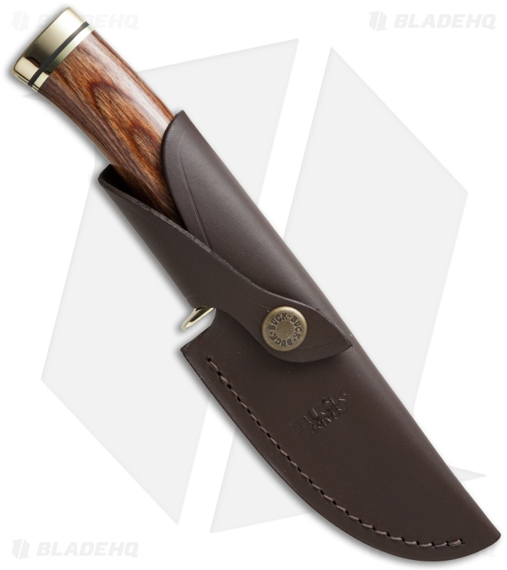 Buck Vanguard Fixed Blade Knife Walnut Dymondwood (4.25" Satin) 0192BRS ...