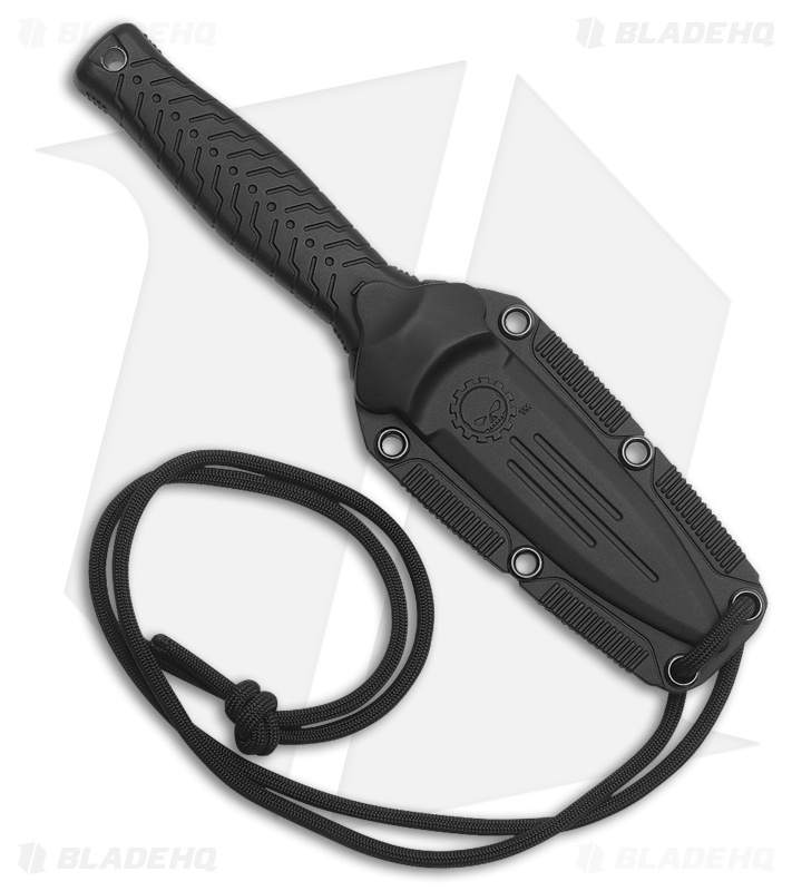 Tec-X FB-2 Dagger Fixed Blade Knife Black Glass Filled Nylon (3.5 Black ...