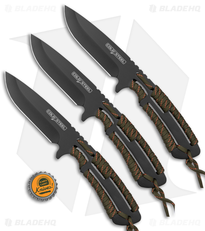 Cold Steel Throwing Knives Black Steel (3 pack) - Blade HQ