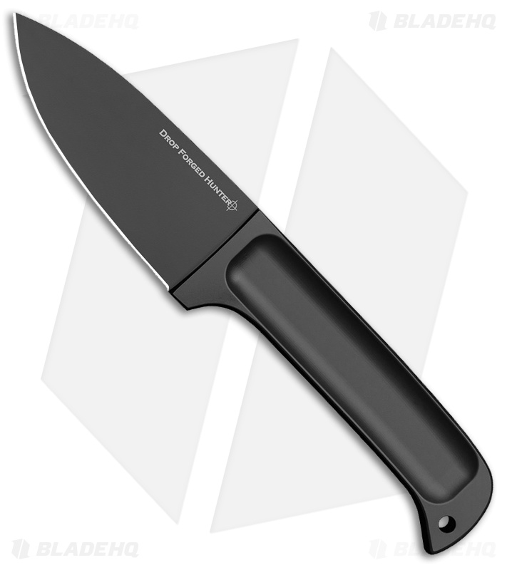 Cold Steel Drop Forged Hunter Knife Black (4" Black) - BHQ