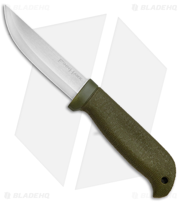 Cold Steel Finn Hawk Fixed Blade Knife Green (4" Satin) 20NPKZ - Blade HQ