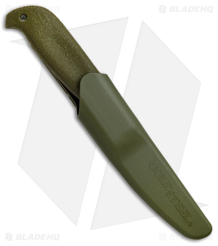 Cold Steel Finn Hawk Fixed Blade Knife Green (4" Satin) 20NPKZ - Blade HQ