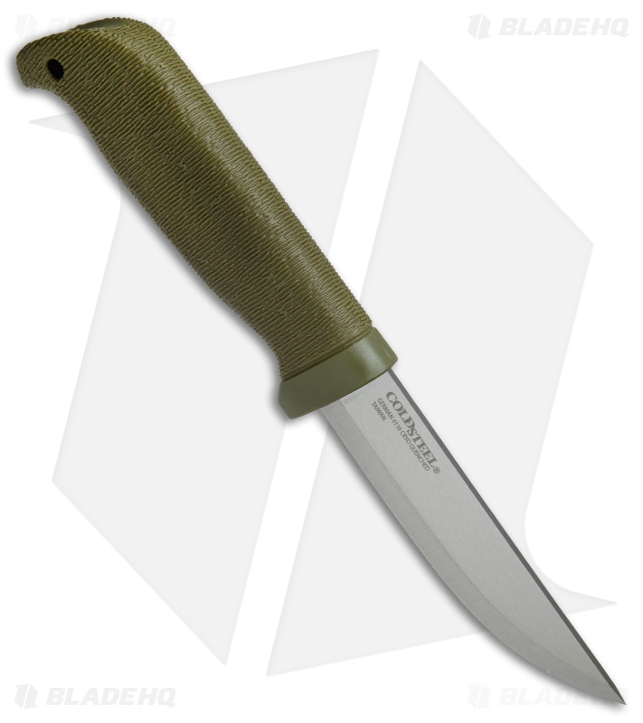 Cold Steel Finn Hawk Fixed Blade Knife Green (4" Satin) 20NPKZ - Blade HQ
