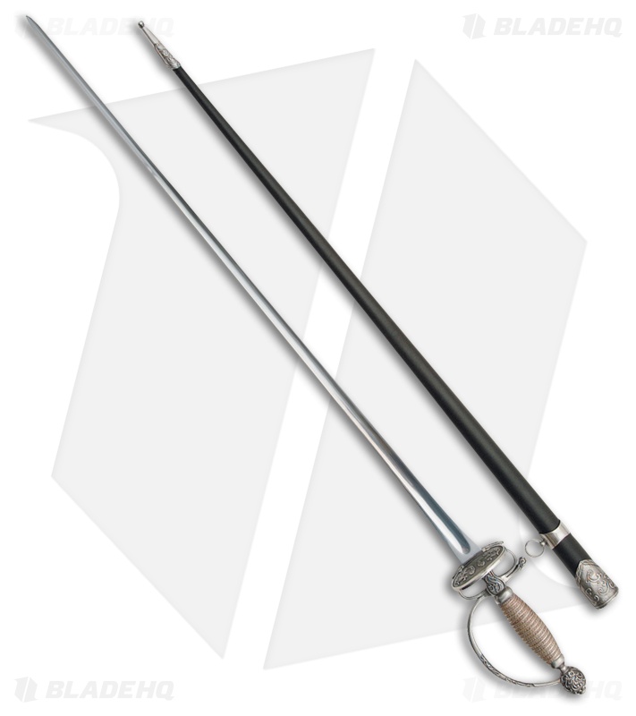 Cold Steel Small Sword w/ Leather Scabbard (30.75" Satin) 88SMS - Blade HQ