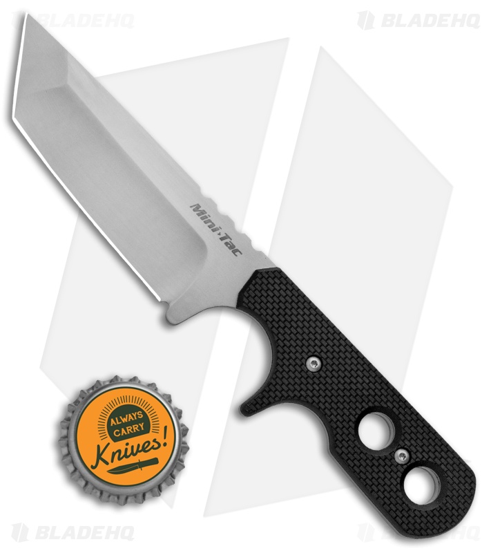 Cold Steel Mini Tac Tanto - Fixed Blade Neck Knife | Black G-10