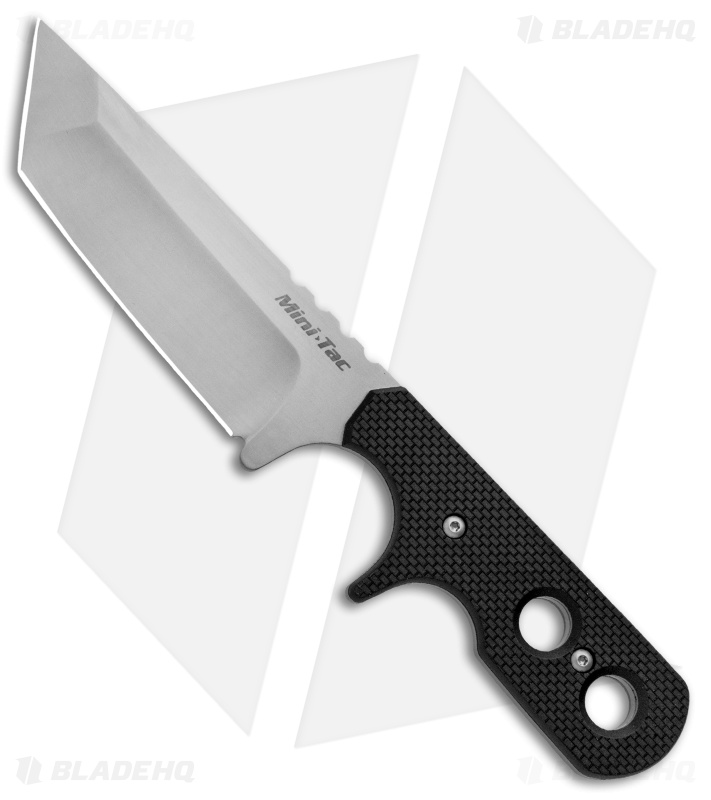 Cold Steel Mini Tac Tanto - Fixed Blade Neck Knife | Black G-10
