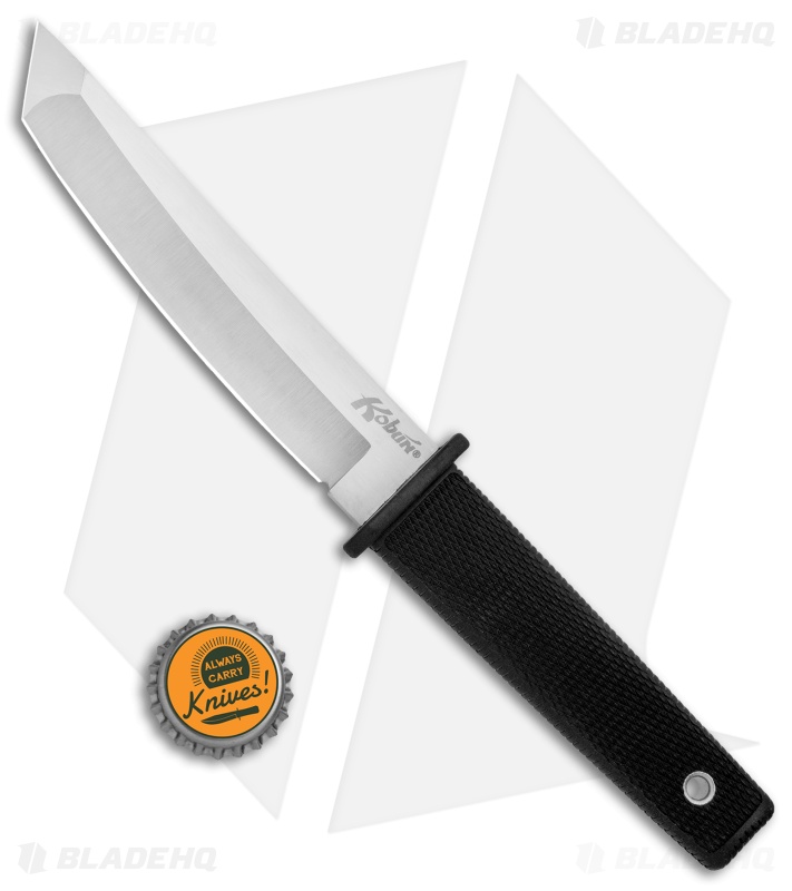 Cold Steel Kobun | Tanto Fixed Blade Knife | Black Kraton 17T - Blade HQ