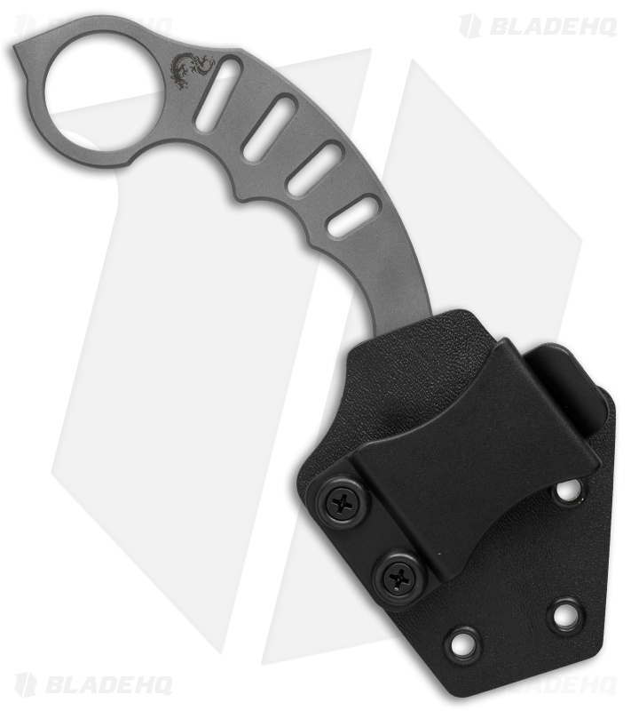 Combative Edge Dragon's Tail Fixed Blade Knife (2.5" Gray) - Blade HQ