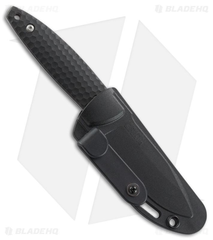 CRKT Lucas Burnley Aux Fixed Blade Knife Black (3.5" Satin) 1200 - Blade HQ