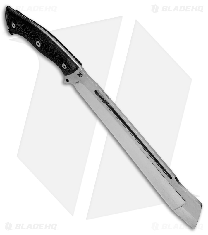 DPx HEFT 12 CHOP Fixed Blade Knife Black Micarta (12.5" Stonewash ...