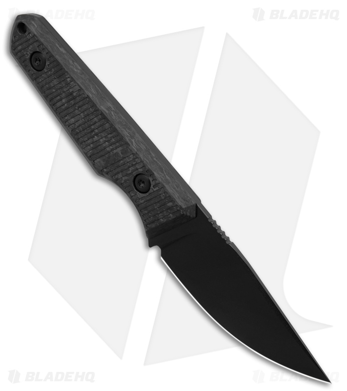 BMKT Small Explorer Fixed Blade Knife Drop Point Marble CF - Blade HQ