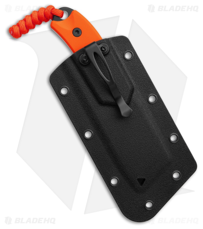 CRKT Razel Compact Fixed Blade Knife Orange G-10 Black Serr