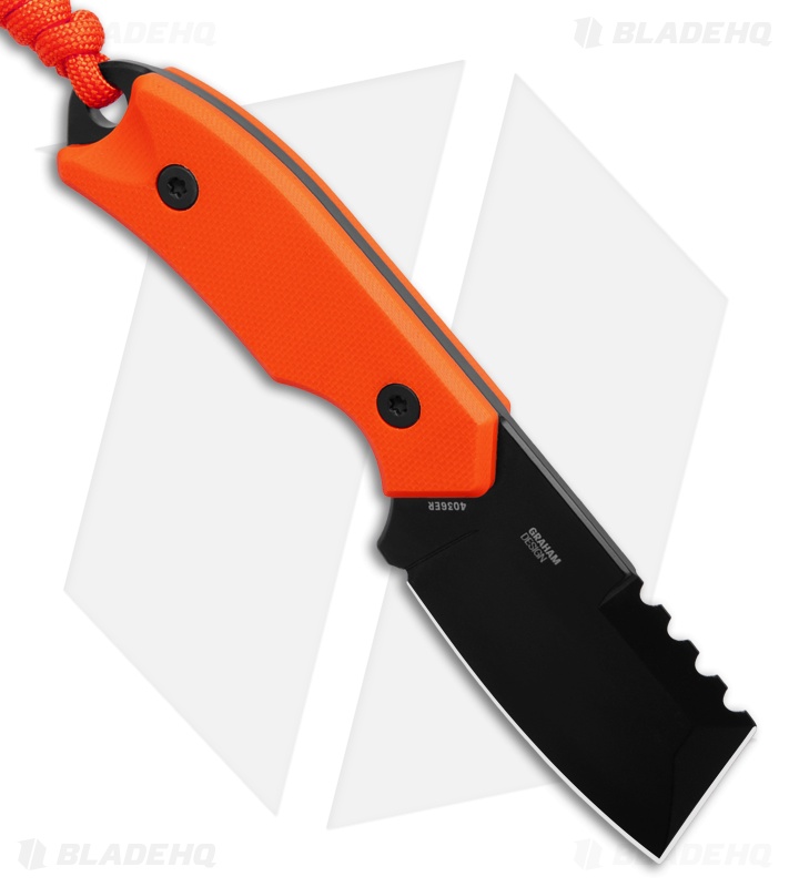 CRKT Razel Compact Fixed Blade Knife Orange G-10 Black Serr