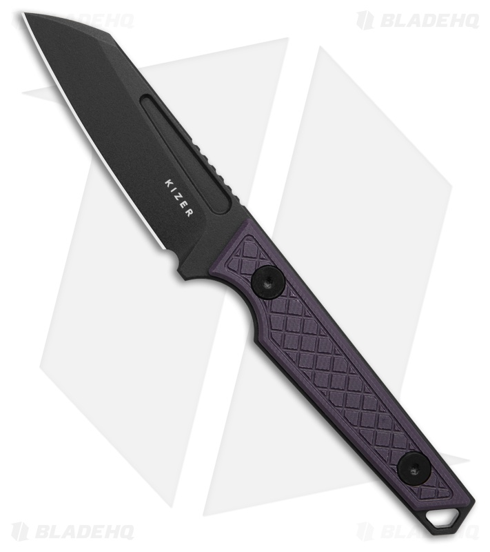 Kizer Phasmids Fixed Blade Knife Purple G-10