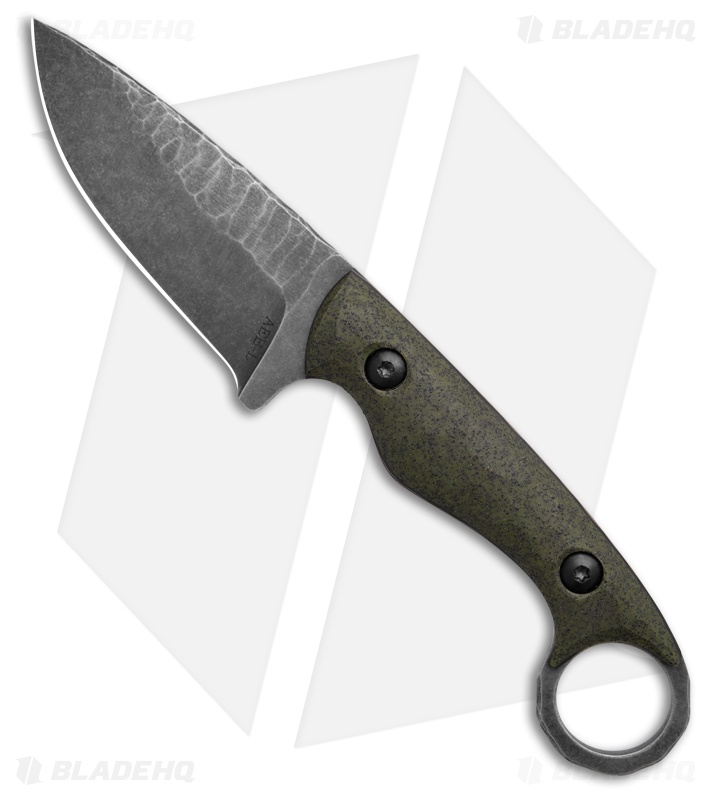 The Wizard Forge Duty Gremlin Fixed Blade Knife Green Griptec