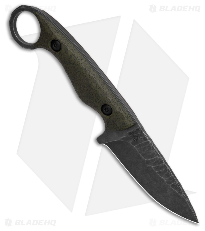 The Wizard Forge Duty Gremlin Fixed Blade Knife Green Griptec