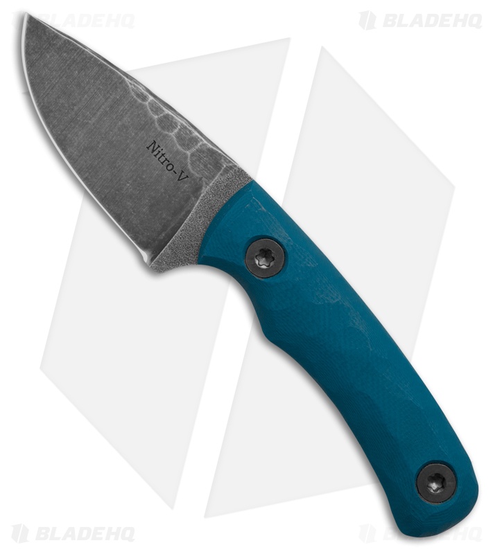 The Wizard Forge Gnome Fixed Blade Knife Blue/Tan G-10