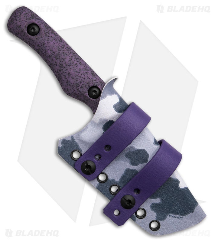 The Wizard Forge Goblin Fixed Blade Knife Purple Griptec