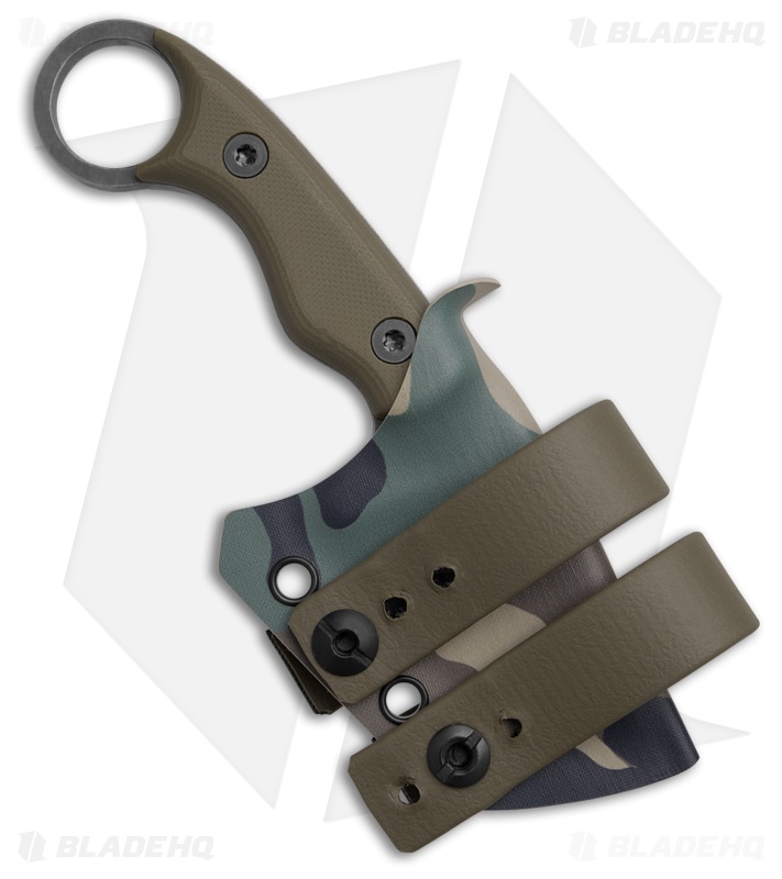 The Wizard Forge Gremlin Fixed Blade Knife OD Green G-10