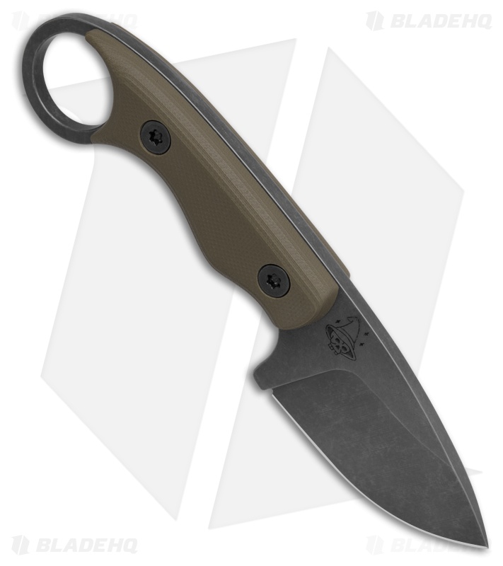 The Wizard Forge Gremlin Fixed Blade Knife OD Green G-10