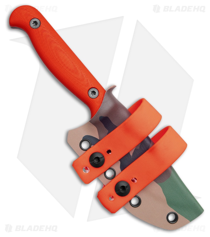 The Wizard Forge Marshall Fixed Blade Knife Orange G-10