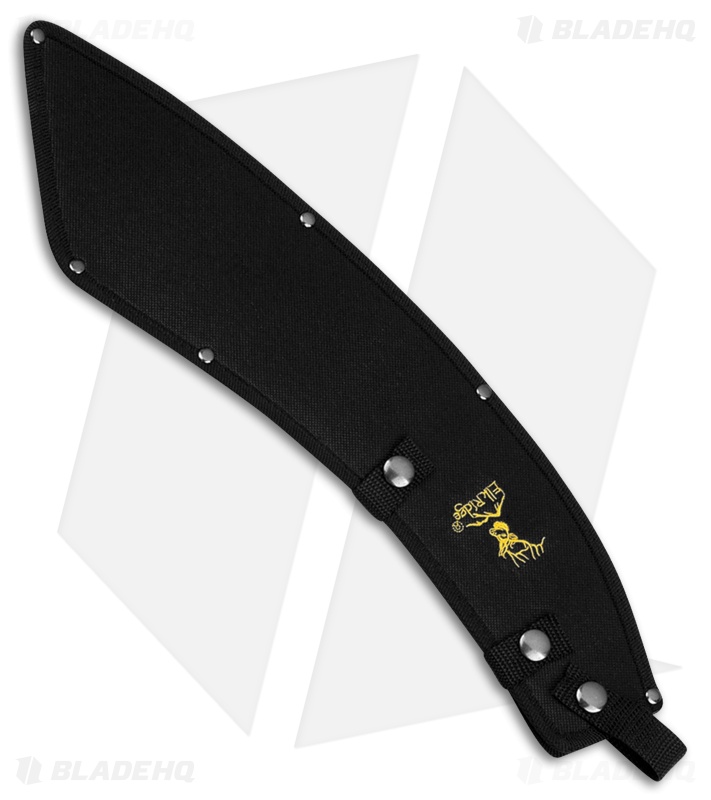Elk Ridge Curve Machete Knife Black Rubberized Black ER-280