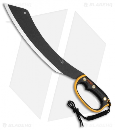 Elk Ridge Curve Machete Knife Black Rubberized Black ER-280