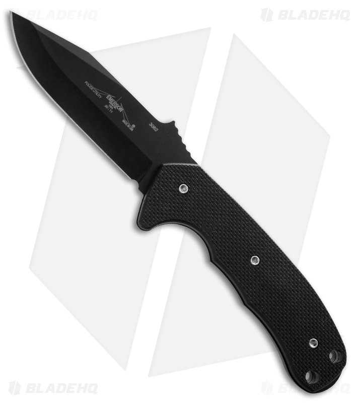 Emerson Police Utility BT Fixed Blade Knife (3.625" Black) - Blade HQ