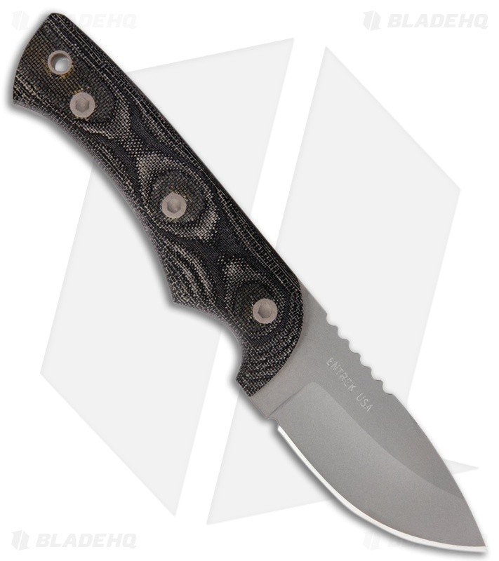 Entrek Mink Fixed Blade Knife (3.00" Gray) - Blade HQ
