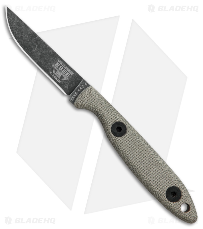 ESEE Camp-Lore Cody Rowen CR2.5 Bushcraft Fixed Blade Knife (2.5" Black ...