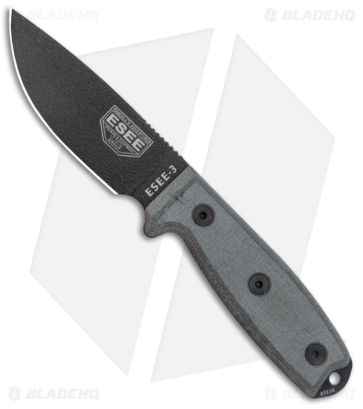 ESEE Knives ESEE-3PM Modified Knife Coyote Sheath w/ Clip Plate (3.88 ...