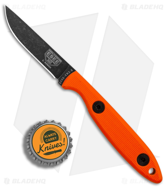 ESEE Camp-Lore Rowen CR2.5 Bushcraft Fixed Blade Orange G-10 (2.5 ...
