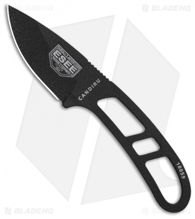 ESEE Candiru Fixed Blade Neck Knife (2" Black) - Blade HQ