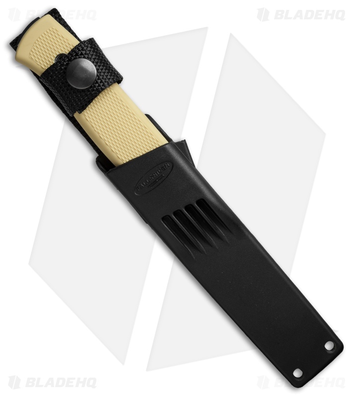 Fallkniven F1 Fixed Blade Knife Sand w/ Zytel Sheath (3.8" Black Plain ...