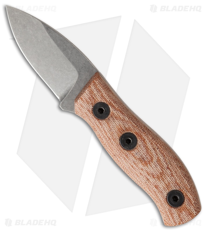 Fiddleback Forge Production Runt Knife Natural Canvas Micarta (2.125 ...