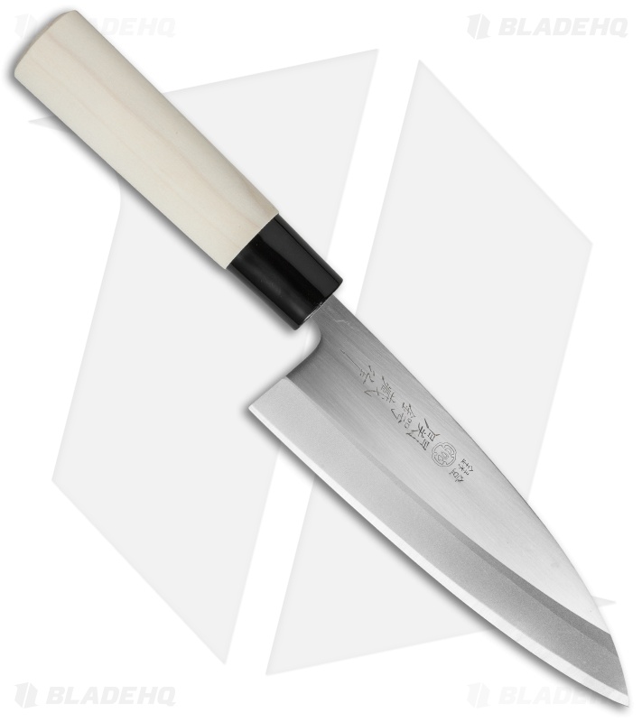 Fox Knives Deba Fixed Blade Knife Maple (6" Satin) - Blade HQ