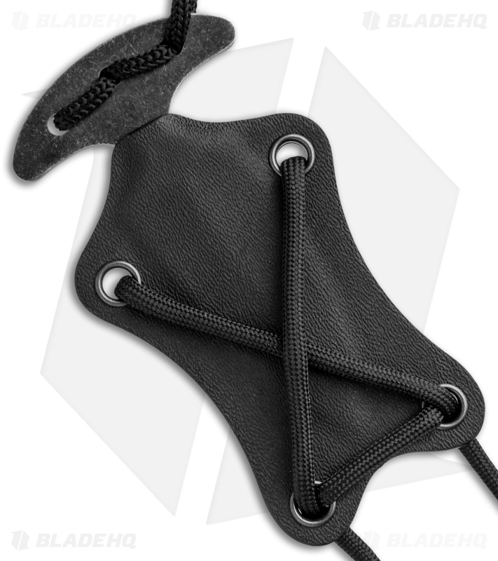 Fred Perrin Push-Dagger Medium | Fixed Blade Neck Knife | Black