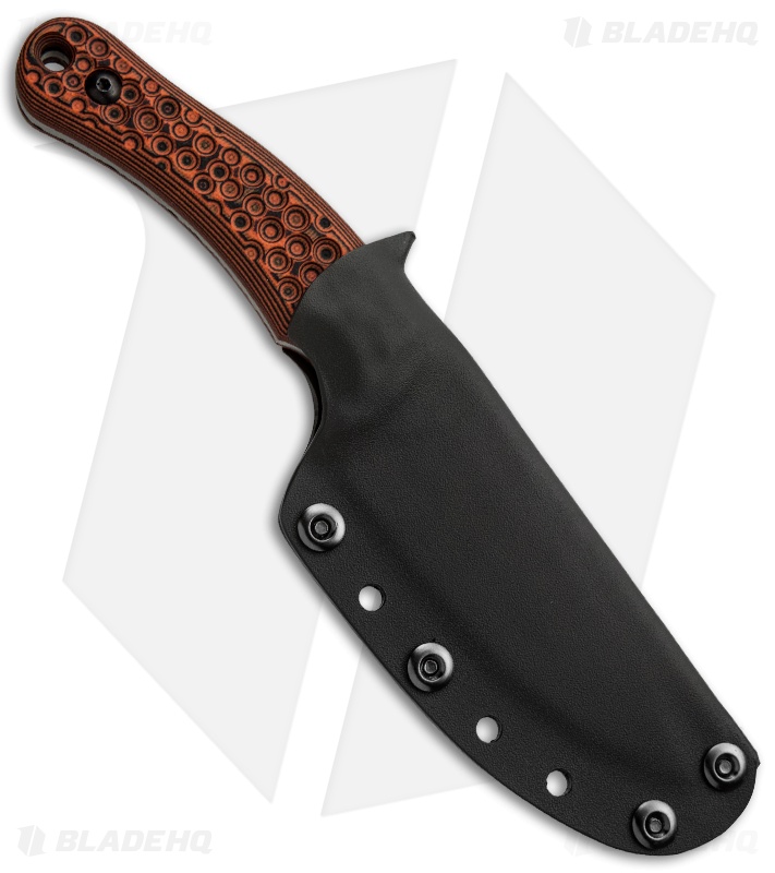 Gavko Custom Knives T-Rex Fixed Blade Knife Crater Orange G10 (4.25 ...