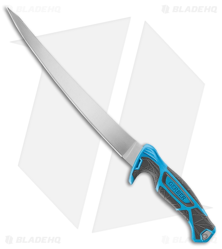 Gerber Controller 10" Fillet Fishing Knife Fixed Blade Blue (10" Satin ...