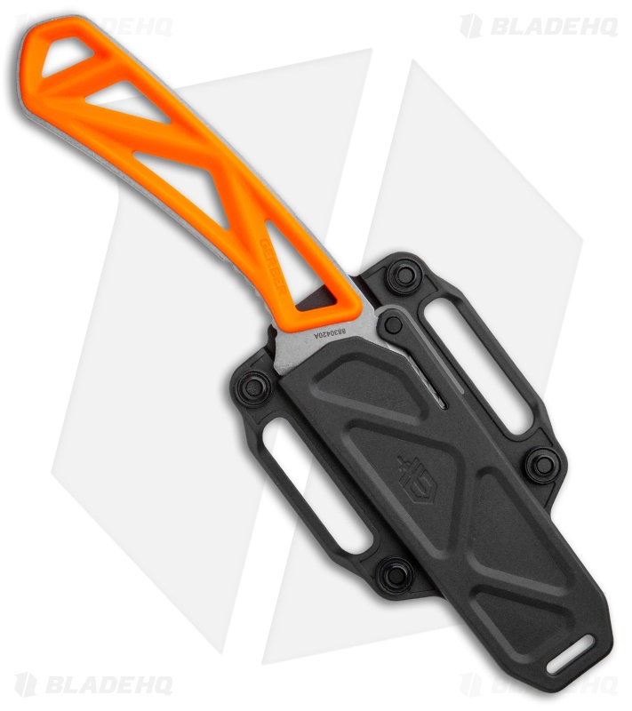 Gerber EXO-MOD Drop Point Fixed Blade Knife Orange (Stonewash) 30 ...