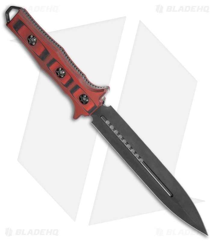 Heretic Nephilim Dagger Knife | Black/Red G-10 + DLC | Blade HQ