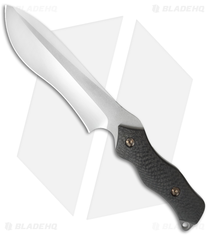 Heretic Knives Custom Seraphim Fixed Blade Knife CF (6.75" High Polish ...