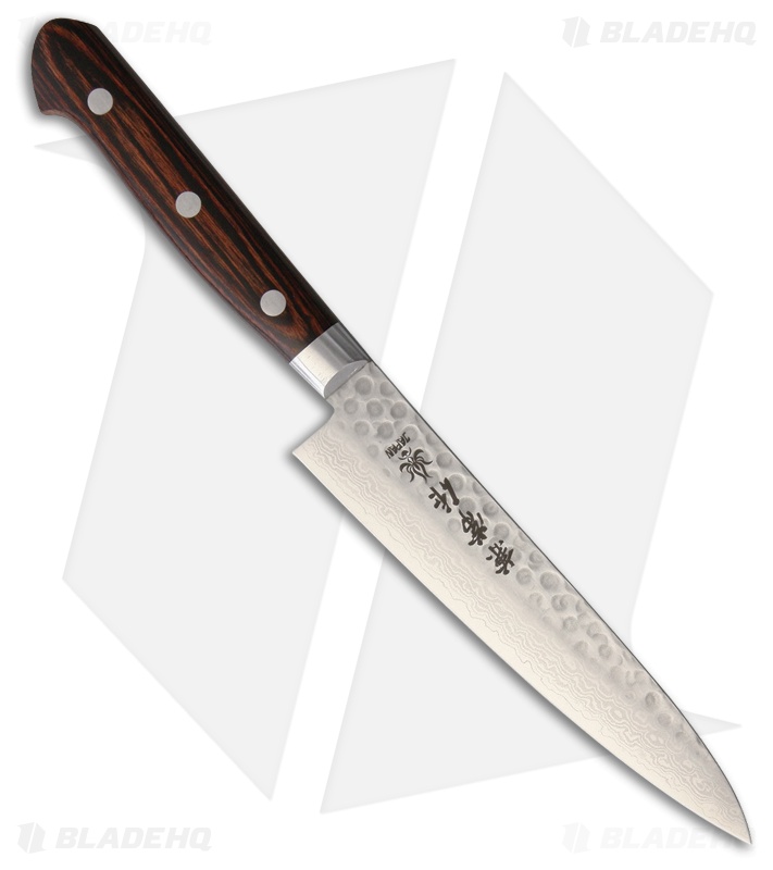 Kanetsune Petty Fixed Blade Knife 9.75" Mahogany KC-904 - Blade HQ
