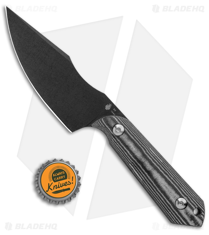 Kizer Maverick Customs Harpoon Fixed Blade Knife Micarta (3.94" Black ...