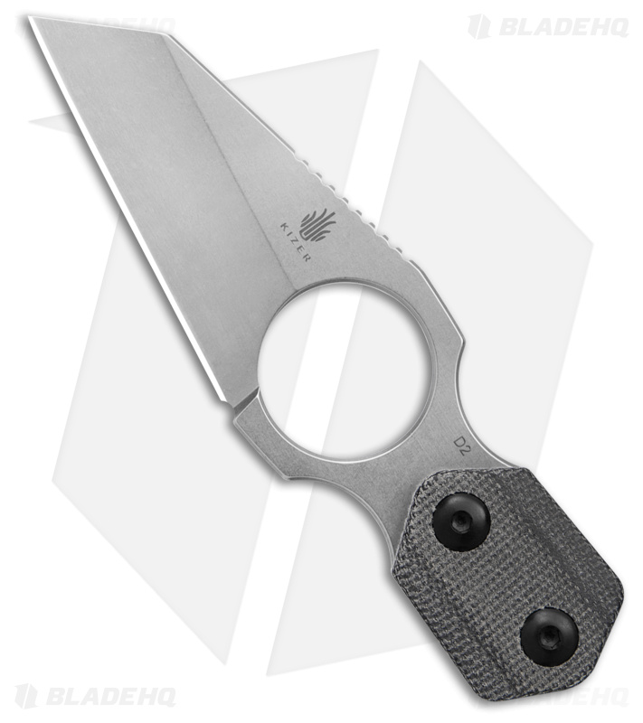 Kizer Variable Wharncliffe Fixed Blade Knife Black Micarta (3.43" Satin ...