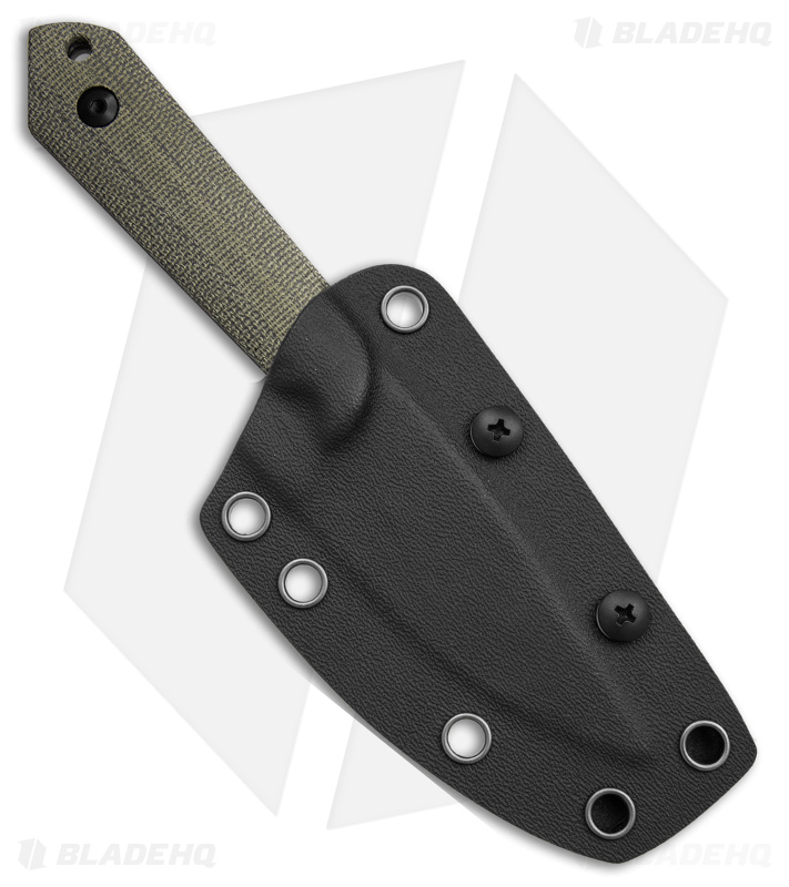Kizer Maverick Customs Harpoon Fixed Blade Knife Green Micarta (3.75 ...