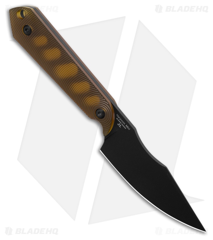 Kizer Harpoon Mini Fixed Blade Knife Bronze PEI Black SW